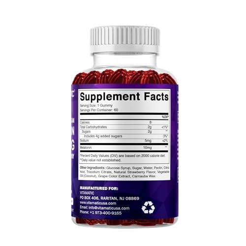 Vitamatic 60 count melatonin gummies