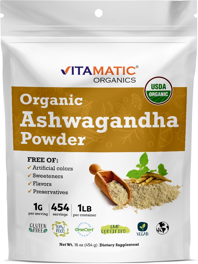 Vitamatic ashwagandha powder for stress relief