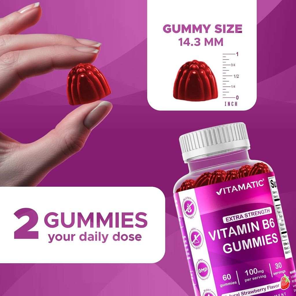 Vitamatic B6 gummies for mood support