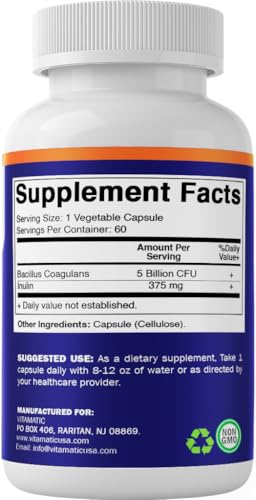 Vitamatic Bacillus Coagulans benefits