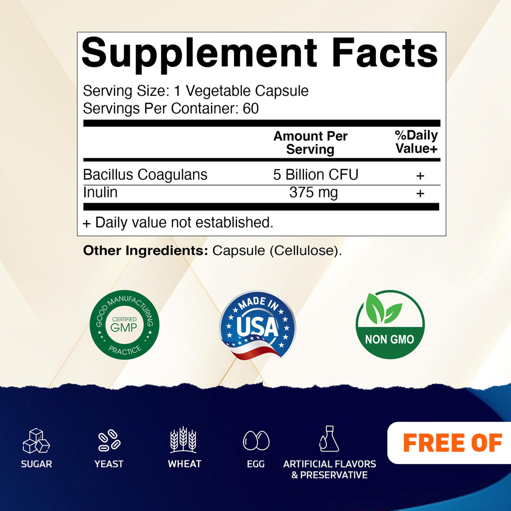 Vitamatic Bacillus Coagulans stomach acid resistant