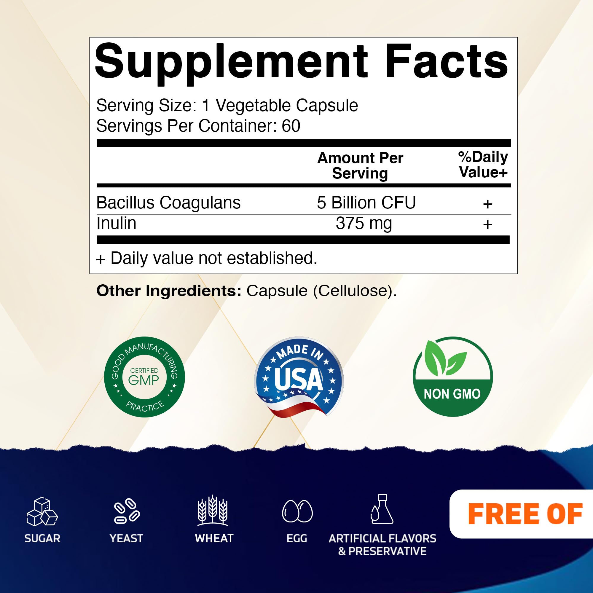 Vitamatic Bacillus Coagulans stomach acid resistant