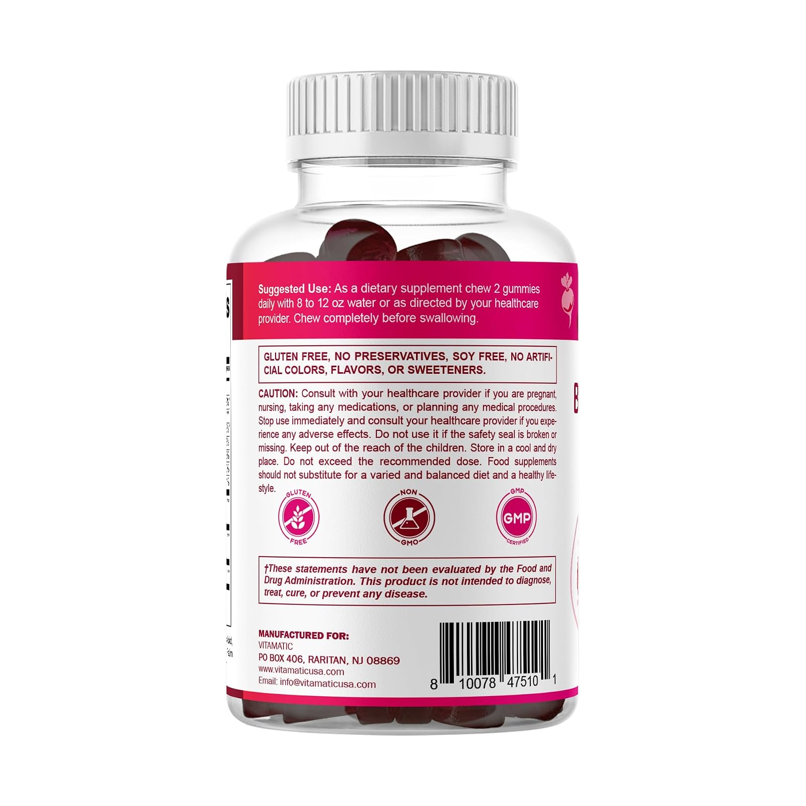 Vitamatic beet root gummy vitamins