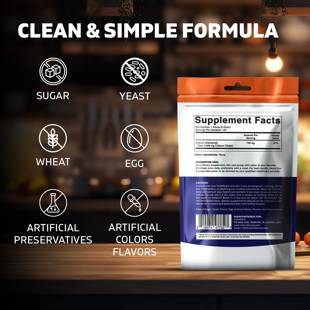 Vitamatic calcium citrate for better absorption