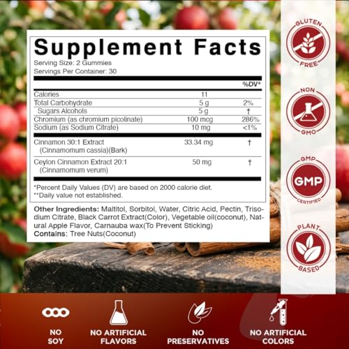 Vitamatic cinnamon gummies for weight management