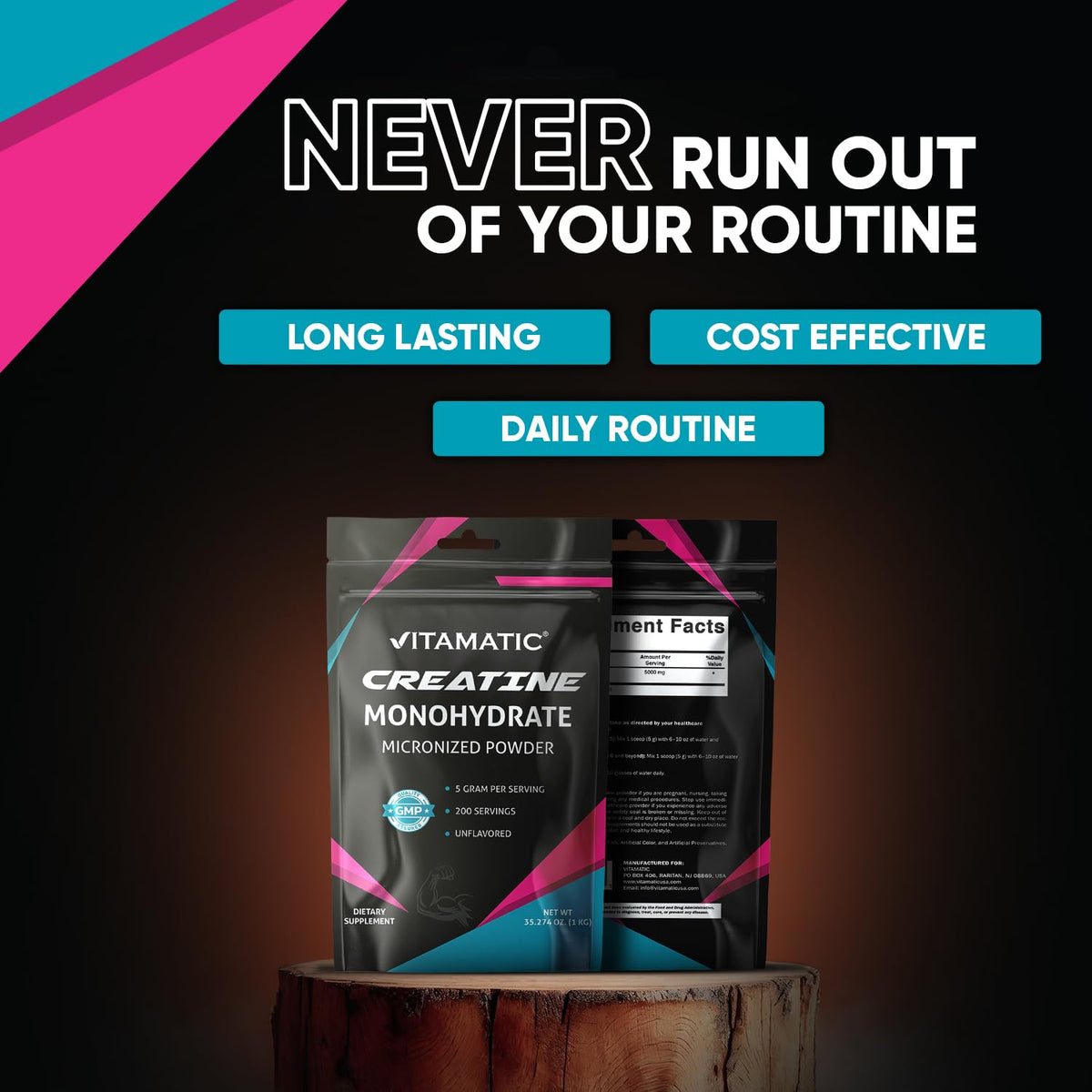 Vitamatic creatine for workout recovery