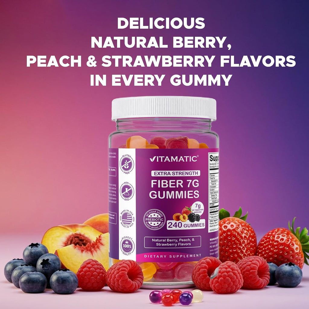 Vitamatic digestive support fiber gummies