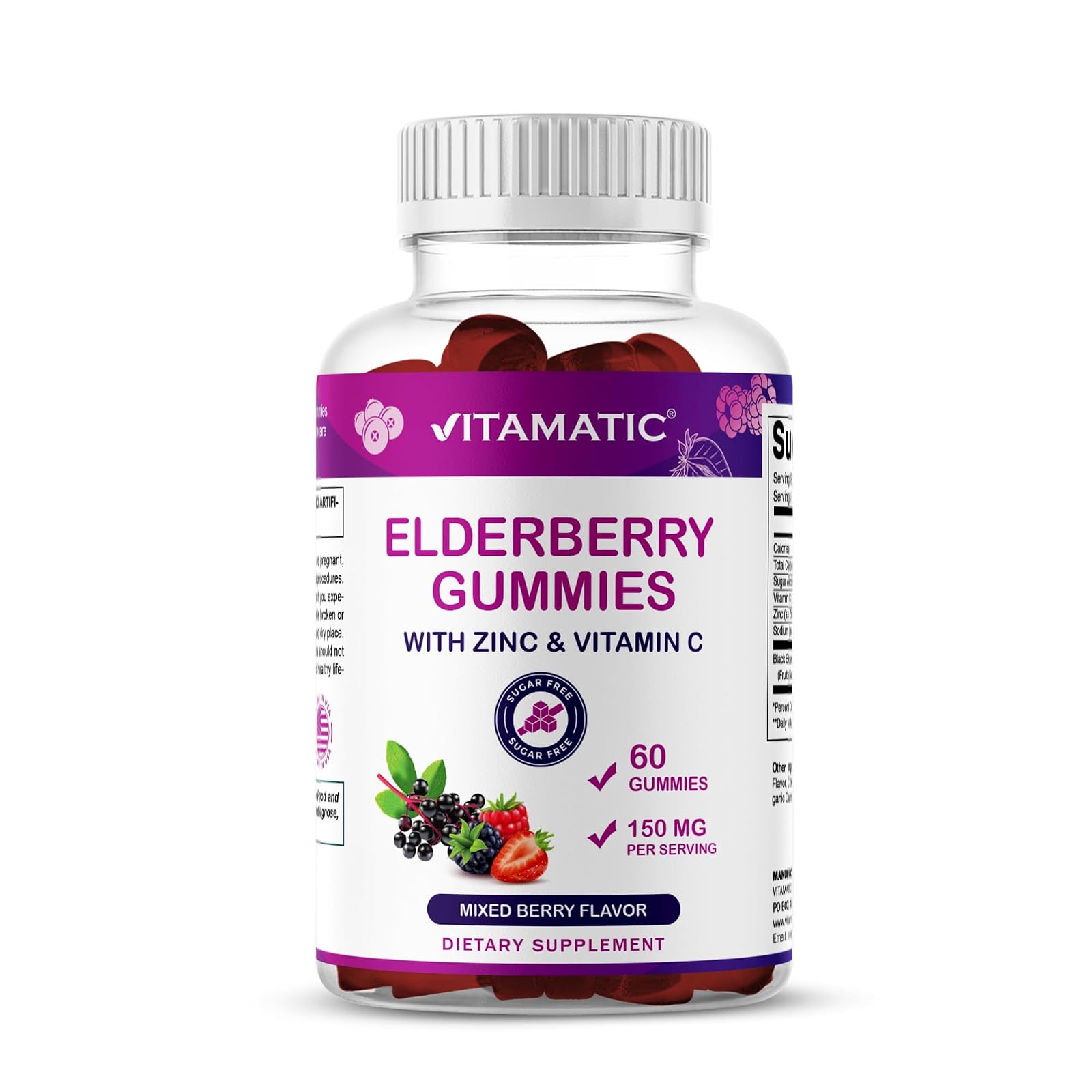 Vitamatic elderberry gummies with vitamin C