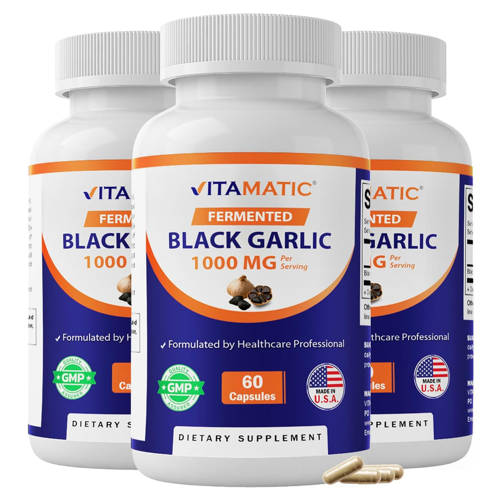 Vitamatic fermented black garlic capsules