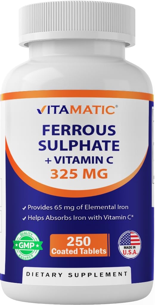 Vitamatic ferrous sulfate with vitamin C