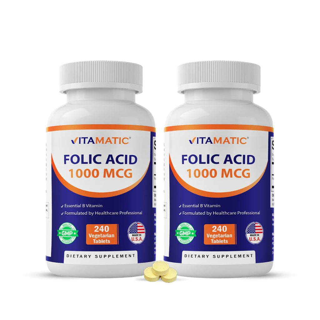 Vitamatic folic acid tablets for energy