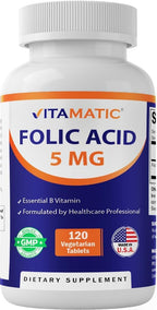 Vitamatic folic acid vegetarian tablets