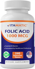 Vitamatic folic acid vegetarian tablets