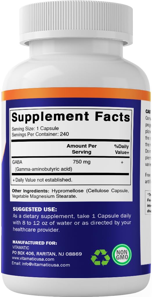 Vitamatic gaba for overall wellness