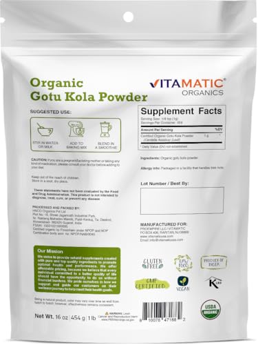 Vitamatic gotu kola powder for daily vitality