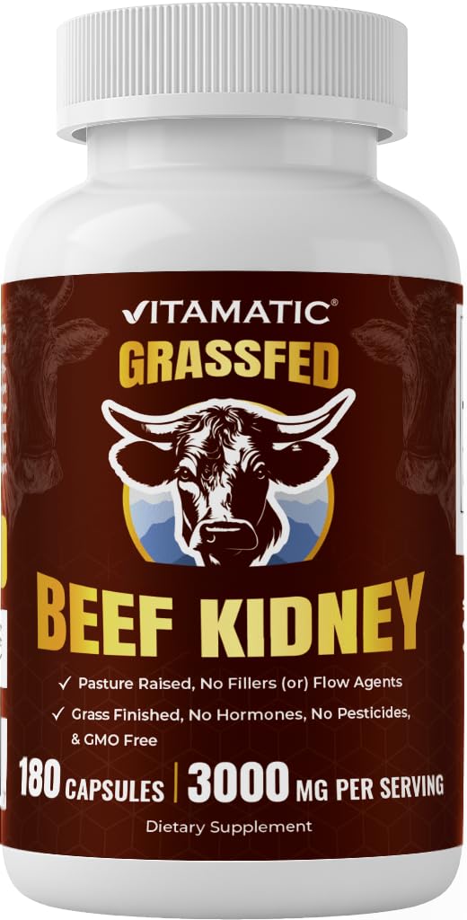 Vitamatic grass-fed beef kidney capsules