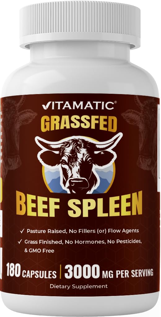Vitamatic grass-fed beef spleen capsules