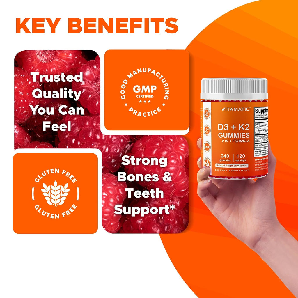 Vitamatic gummies for daily vitamin D intake
