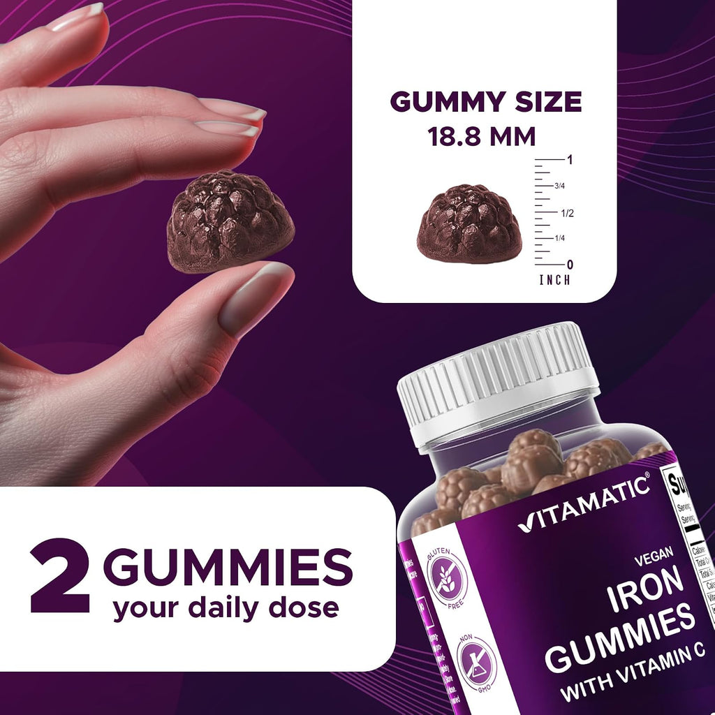 Vitamatic gummies for iron deficiency