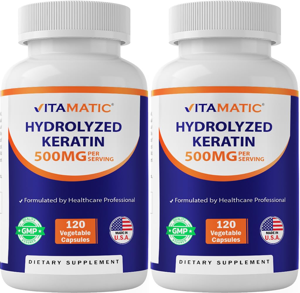 Vitamatic hydrolyzed keratin capsules for hair