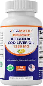 Vitamatic Icelandic cod liver oil softgels