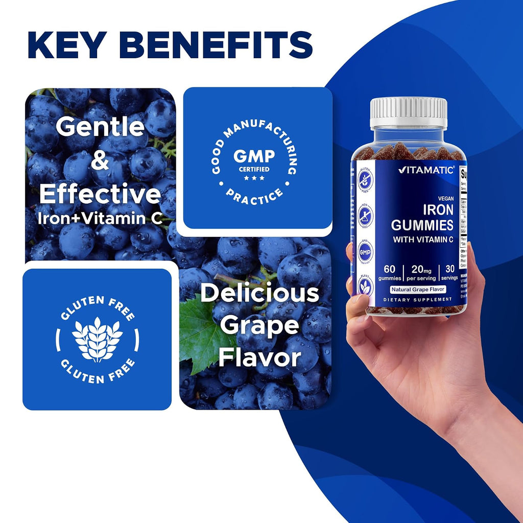 Vitamatic iron gummies for daily use