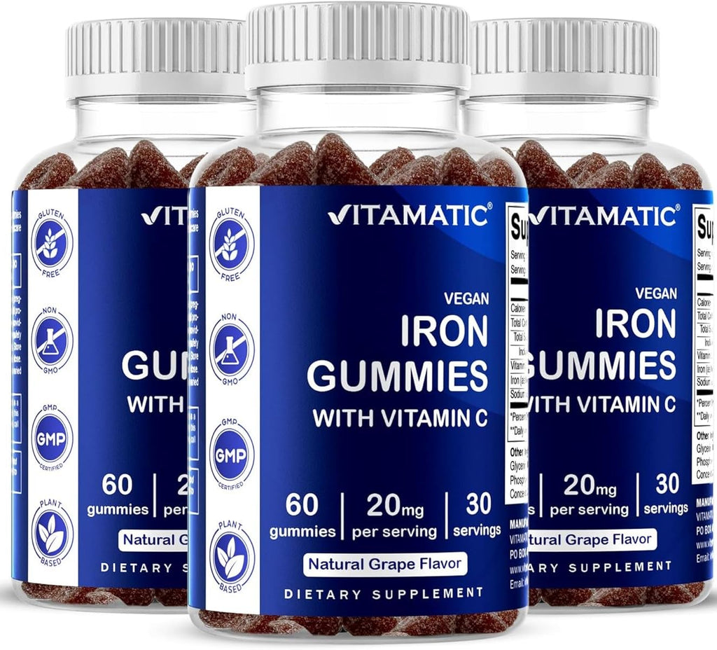 Vitamatic iron gummies for energy