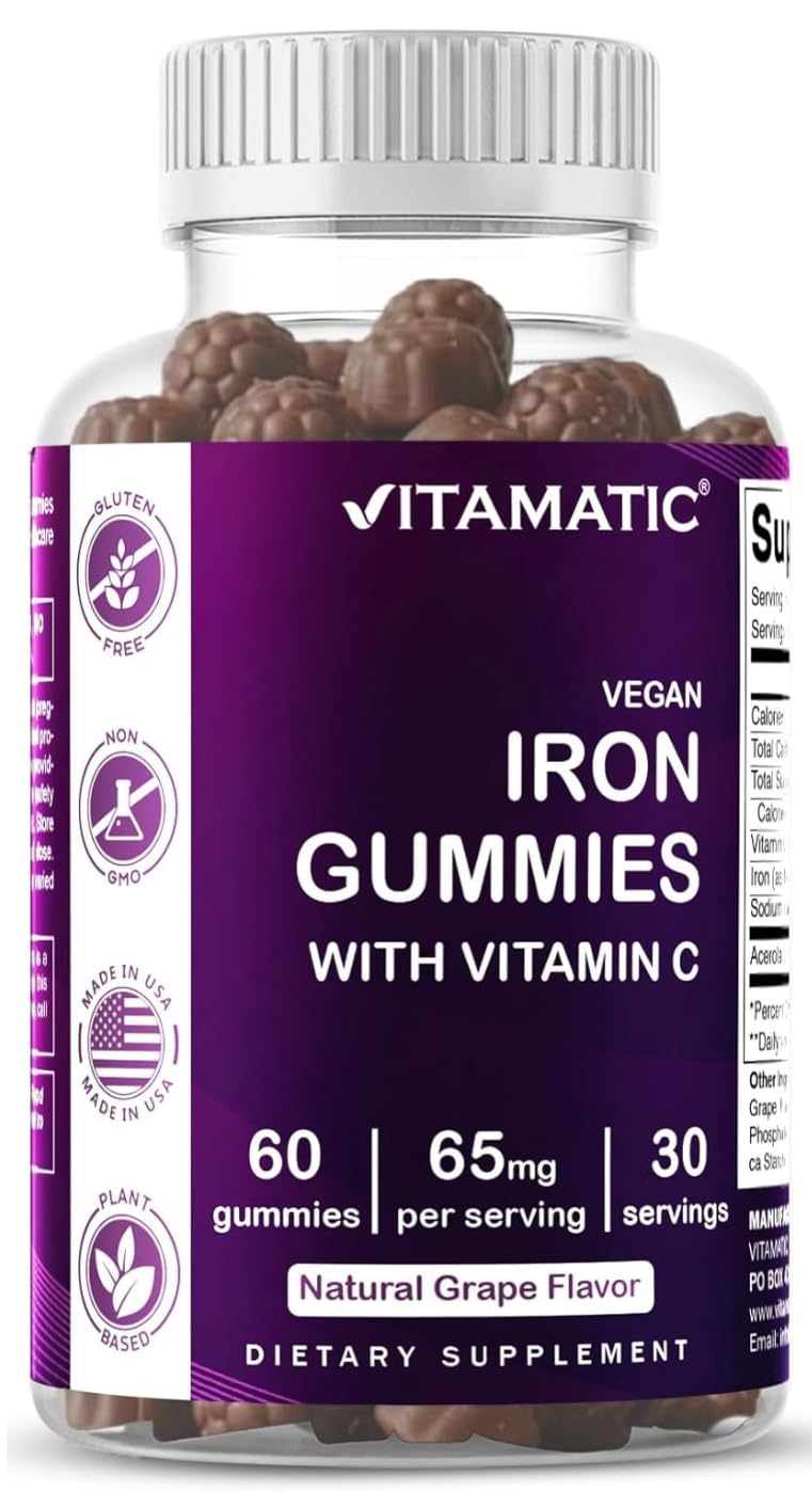 Vitamatic iron gummies for energy