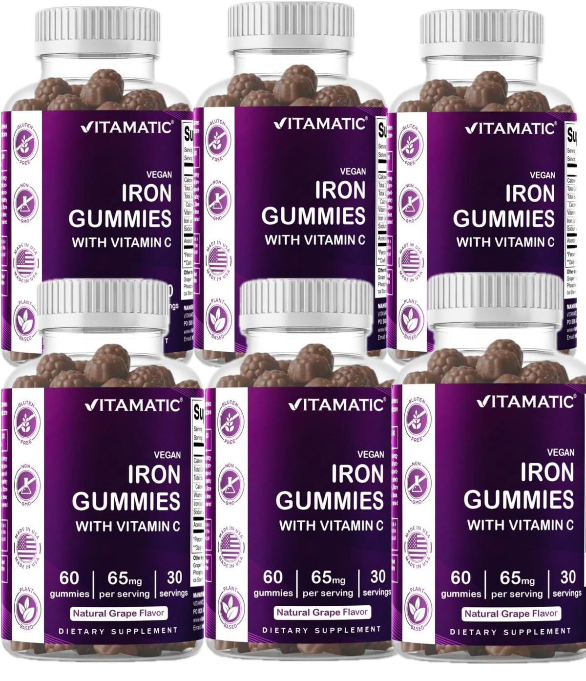 Vitamatic iron gummies for women