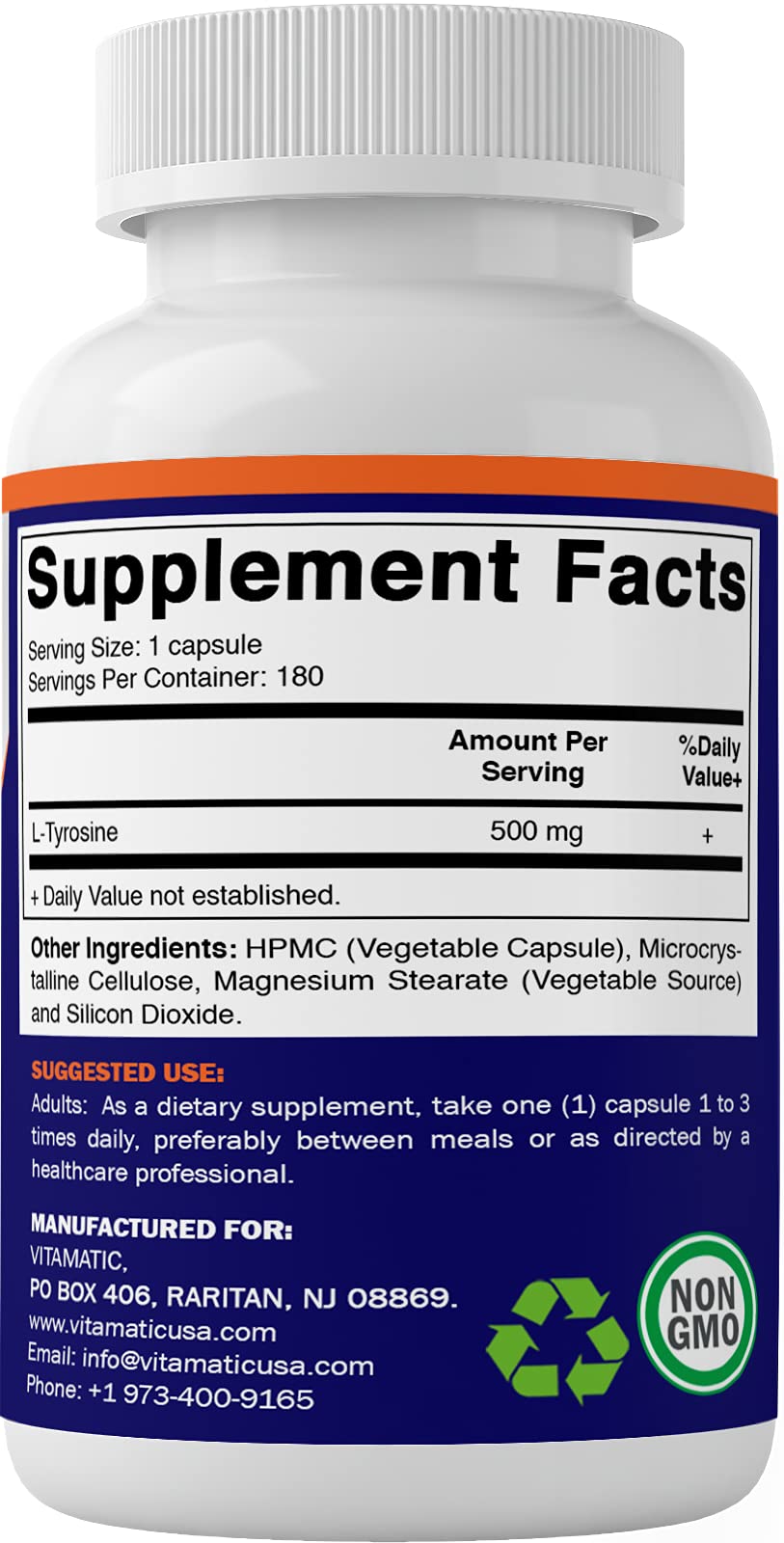 Vitamatic L-Tyrosine for cognitive support