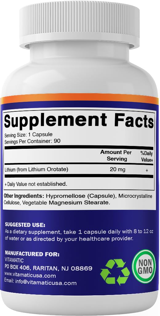Vitamatic lithium orotate for better focus