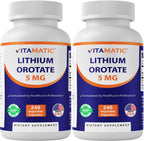 Vitamatic Lithium Orotate veggie capsules