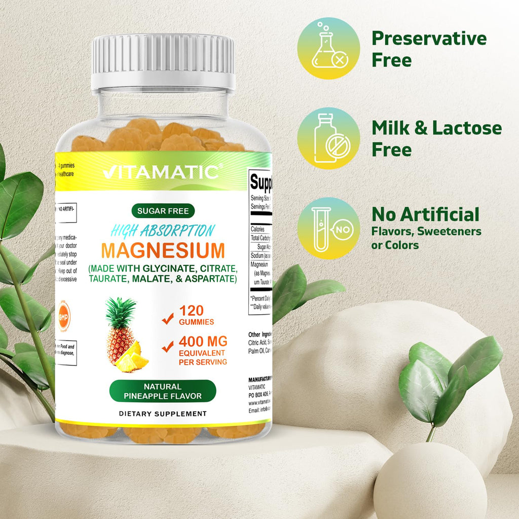 Vitamatic magnesium gummies for energy boost