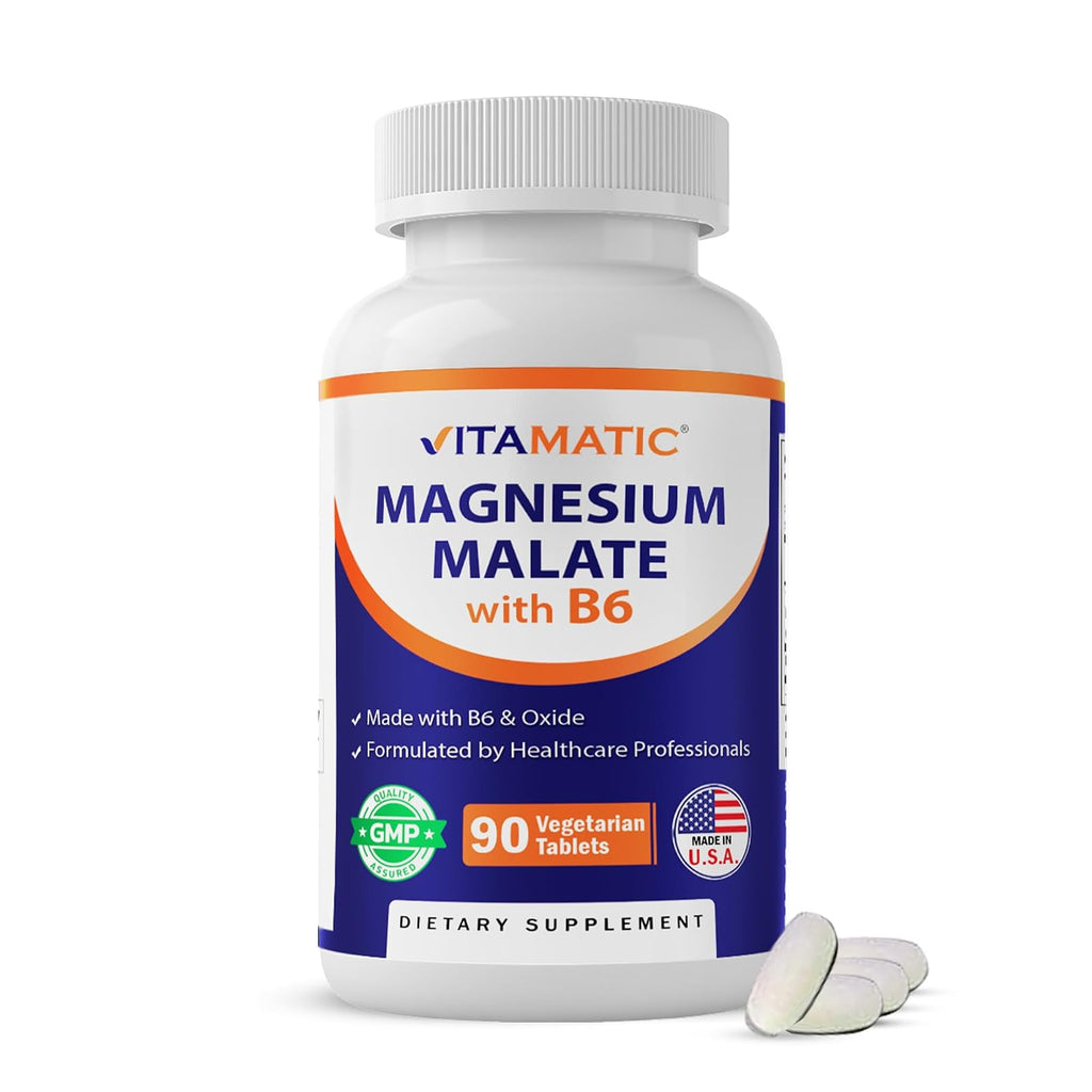 Vitamatic magnesium malate tablets for energy