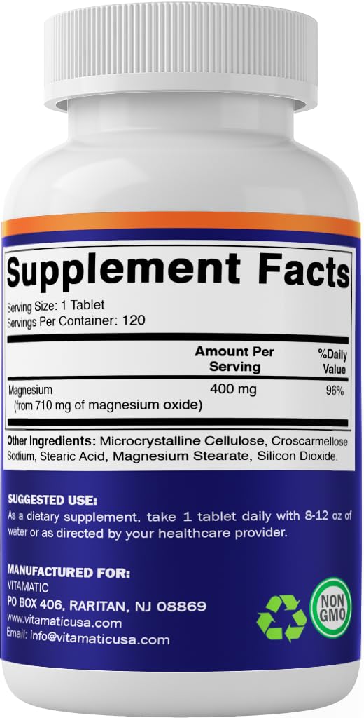 Vitamatic magnesium oxide for relaxation
