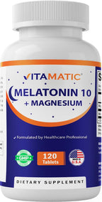 Vitamatic melatonin 10mg tablets for sleep