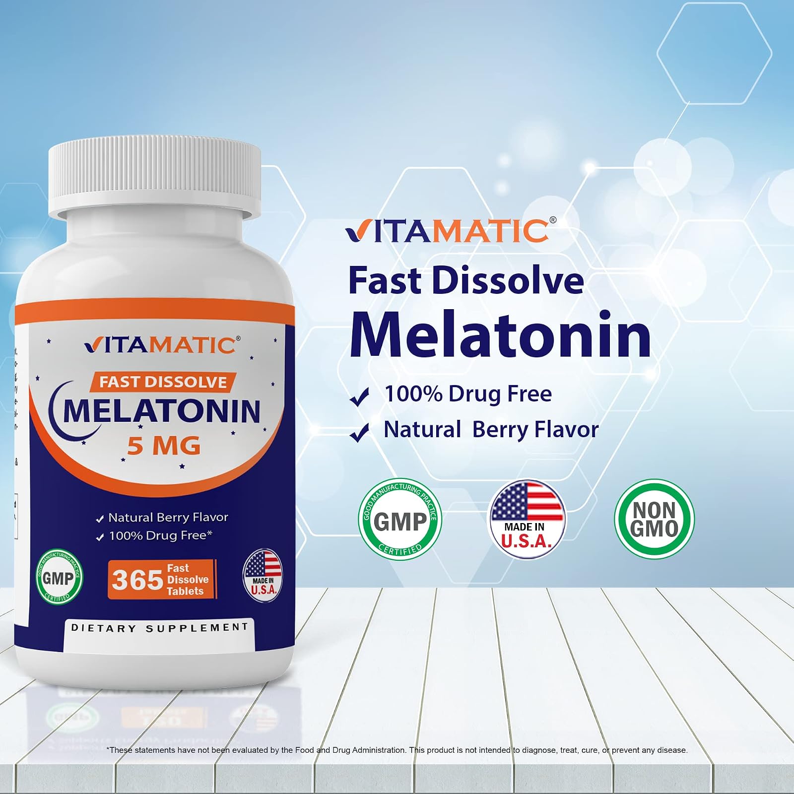 Vitamatic melatonin support for restful nights