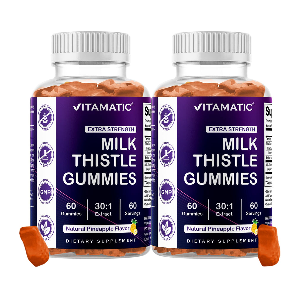 Vitamatic milk thistle gummies for liver health