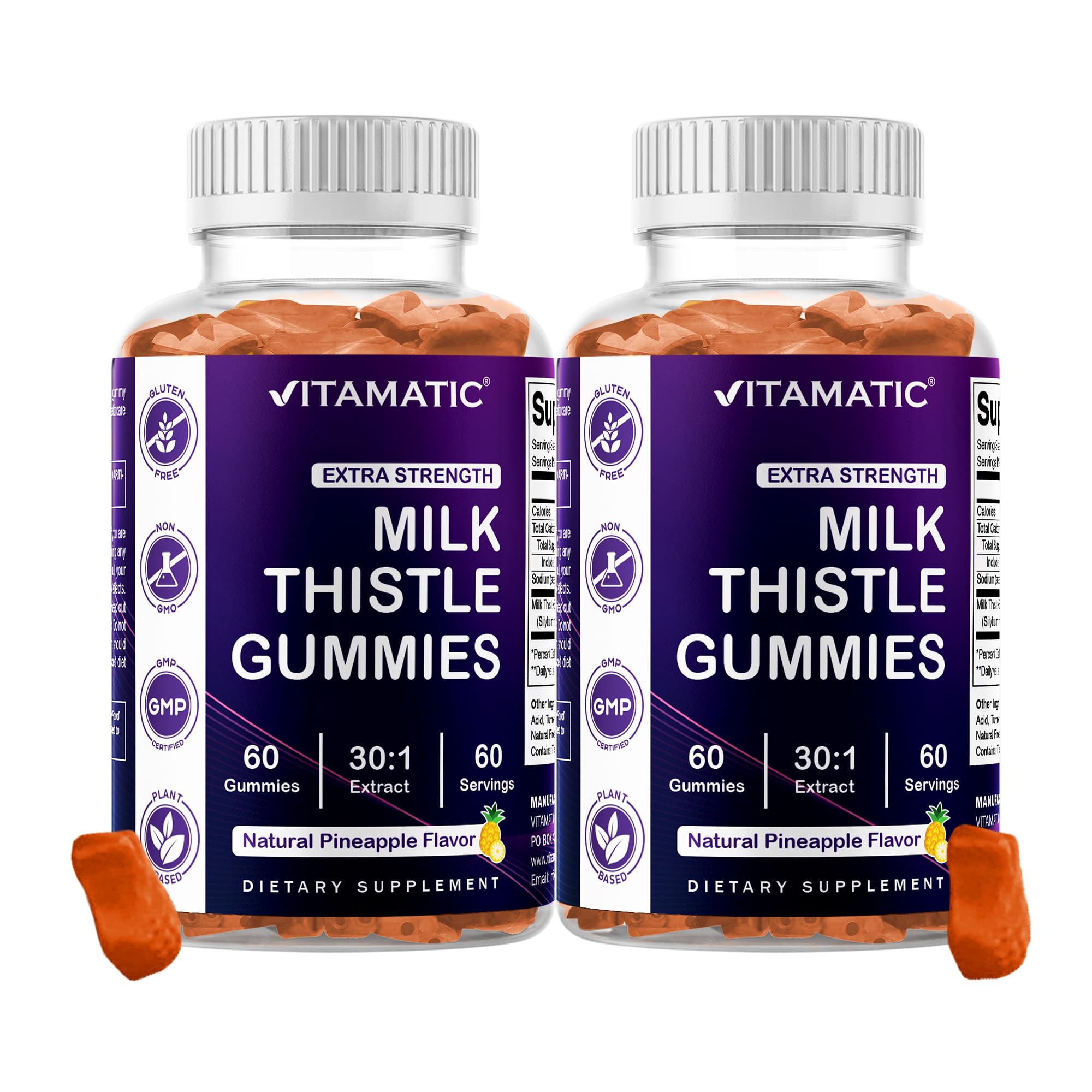 Vitamatic milk thistle gummies for liver health