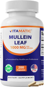 Vitamatic Mullein Leaf capsules for respiratory health