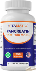 Vitamatic pancreatin digestive enzyme capsules