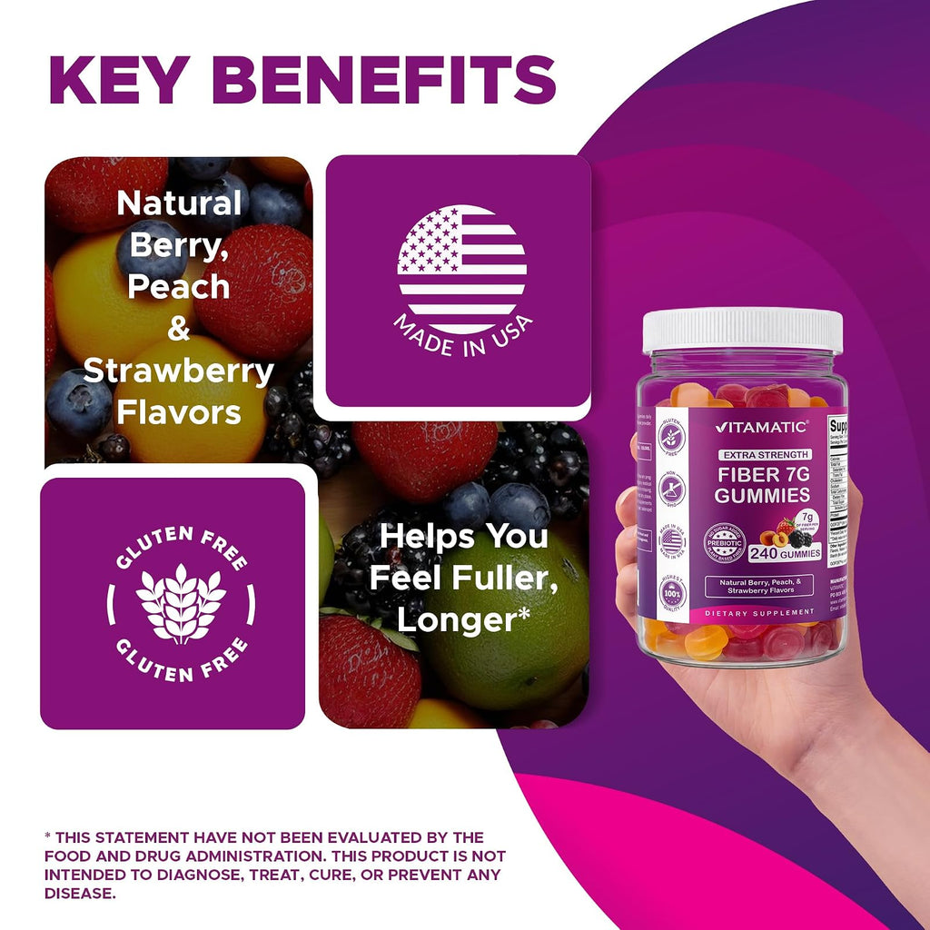 Vitamatic prebiotic gummies for wellness