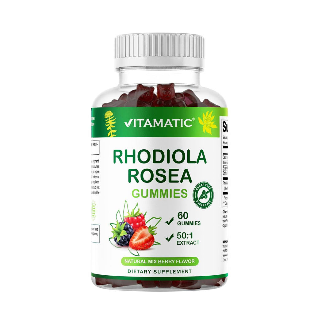 Vitamatic rhodiola gummies for stress relief