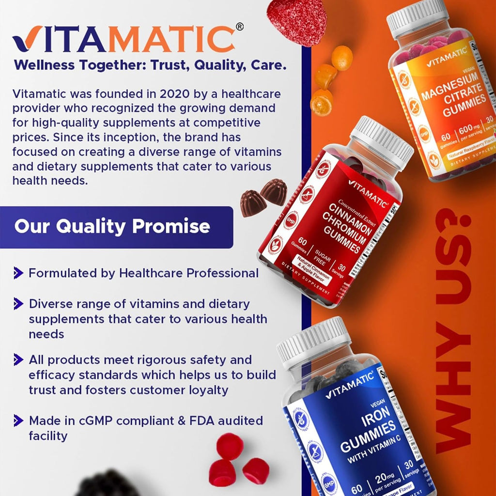 Vitamatic selenium gummies for hair health