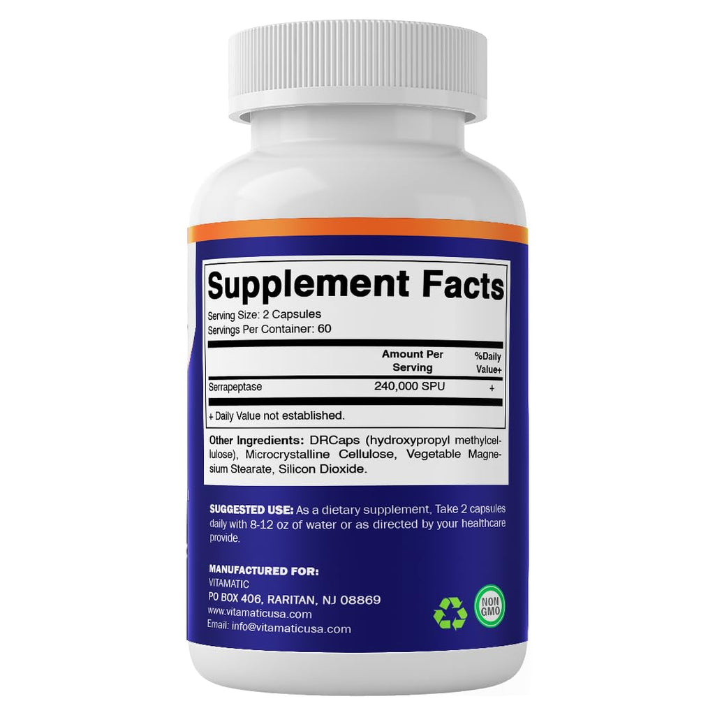 Vitamatic serrapeptase immune system support