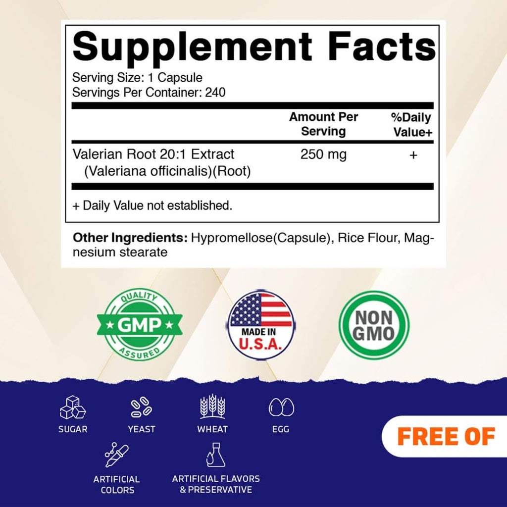 Vitamatic valerian capsules for sleep