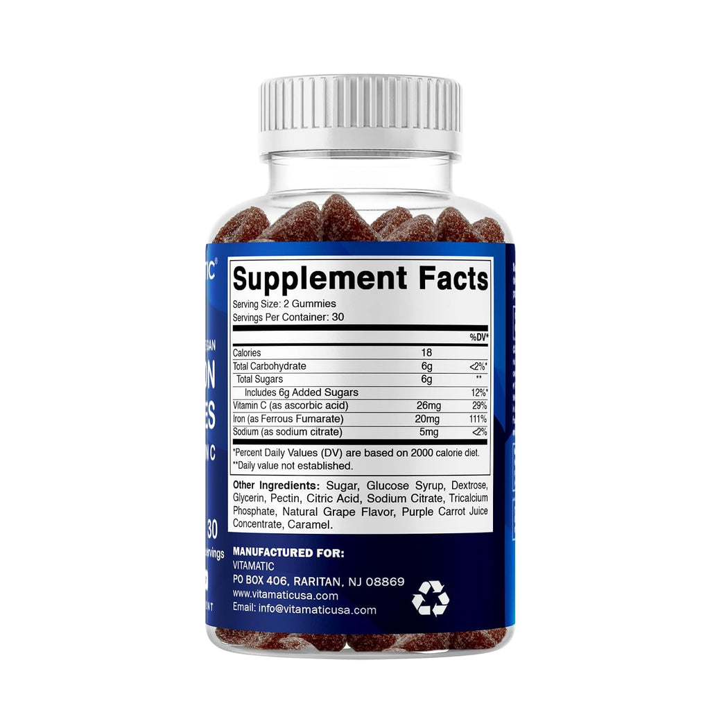 Vitamatic vegan iron for vitality