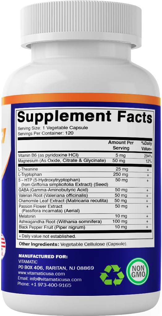 Vitamatic vegetarian capsules for sleep health