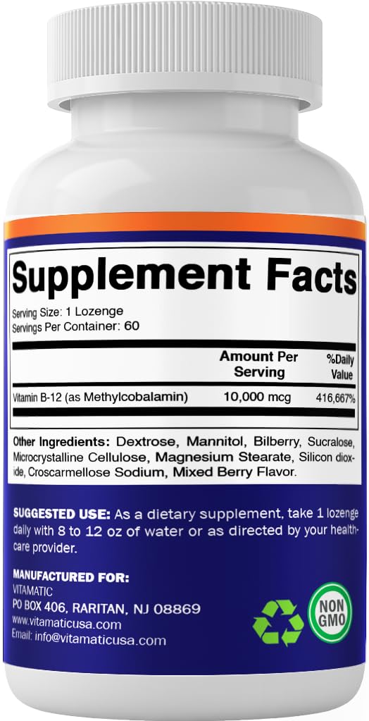 Vitamatic Vitamin B12 for overall wellness