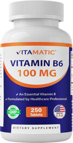 Vitamatic Vitamin B6 100 mg tablets